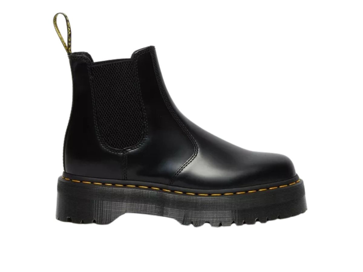 Dr. Martens 2976 Quad Smooth Leather Platform Chelsea Boots Black