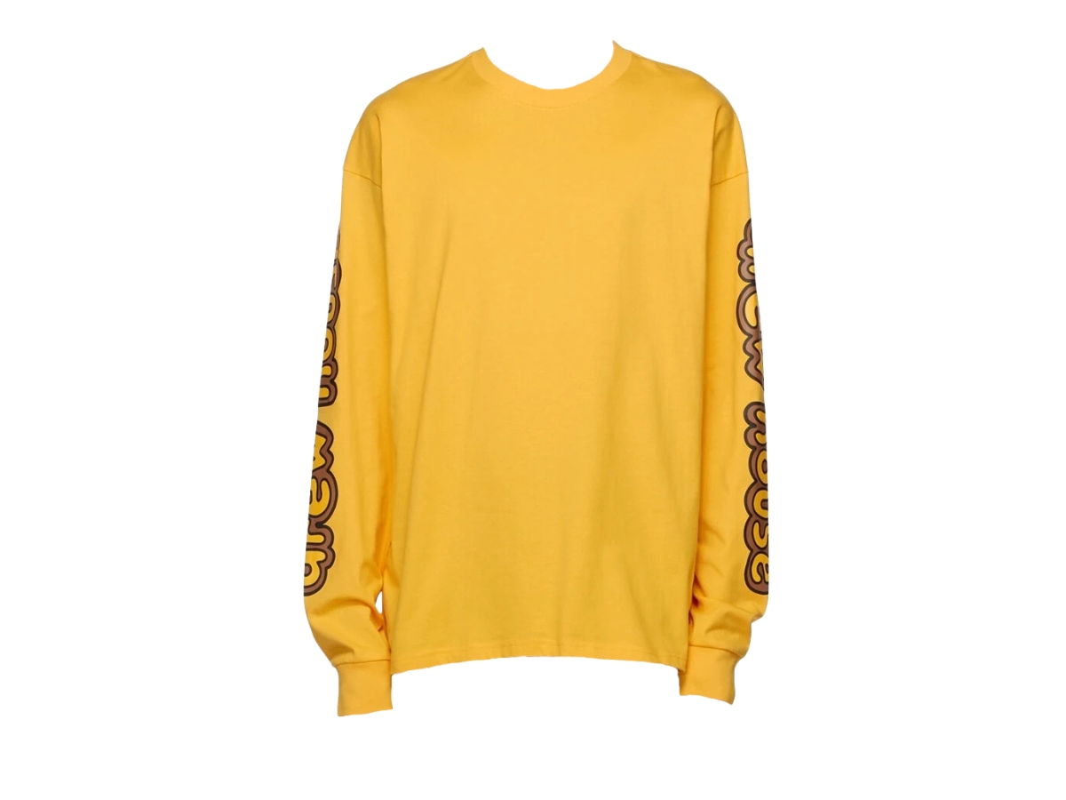 SASOM | เสื้อผ้า drew house Cartoon Font Long Sleeve T-Shirt Yellow ...