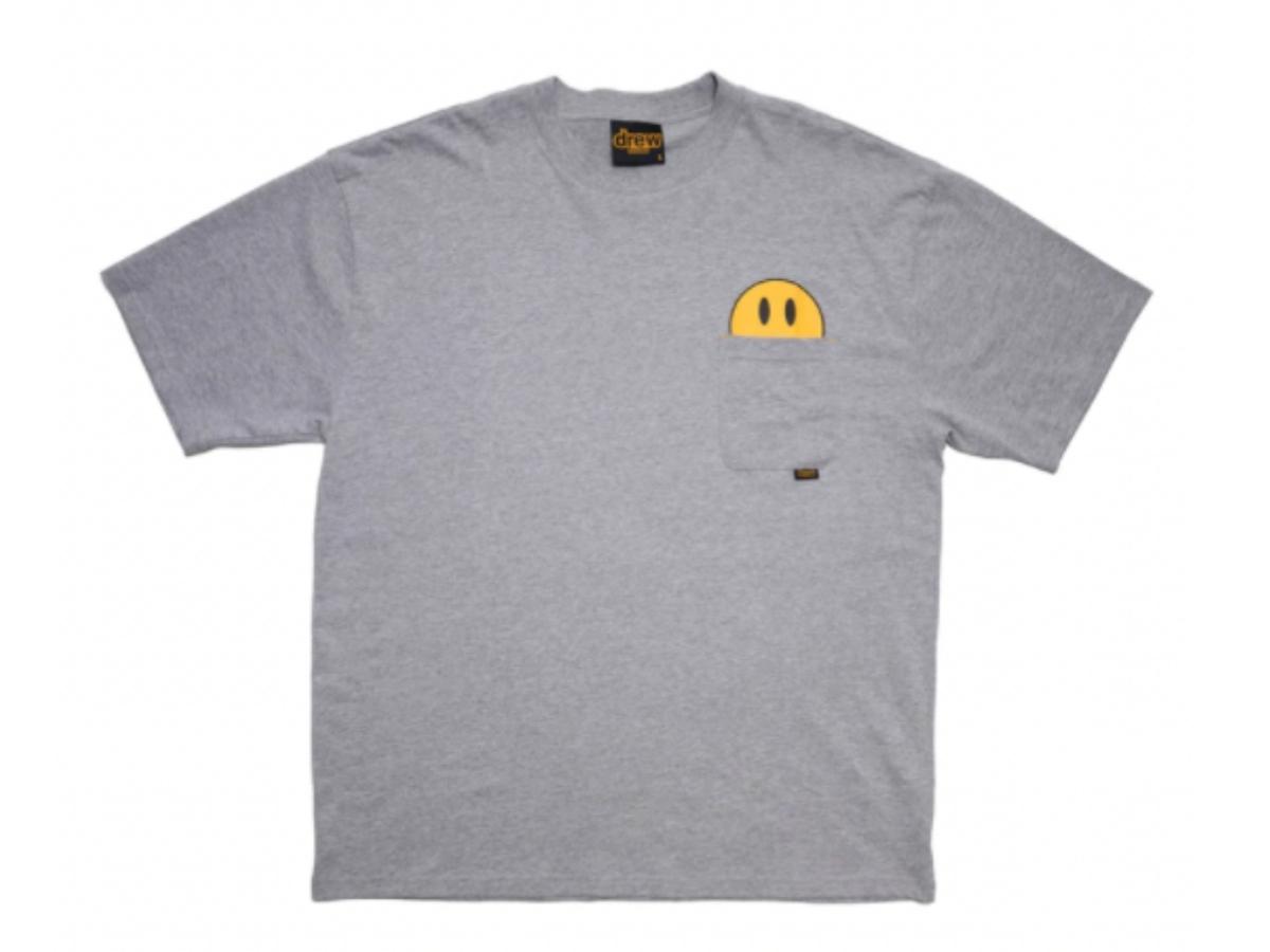 SASOM | apparel Drew House Mini Mascot Pocket Tee Heather Grey Check ...