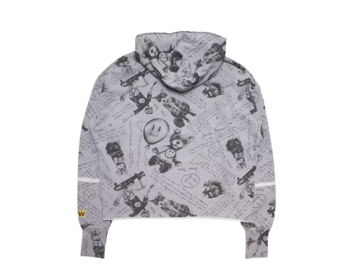 drew house Secret Deconstructed Hoodie Idears Heather Grey