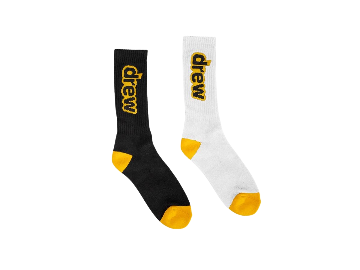 Drew House Socks 2pk Black White Shop Authentic at SASOM