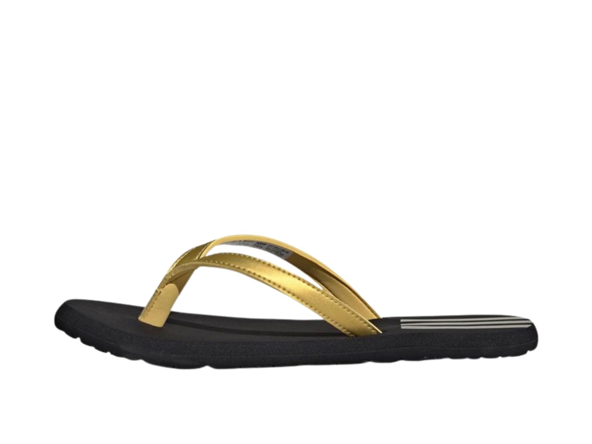 adidas Eezay Flip Flops Slipper Black Gold (Women's) | SASOM
