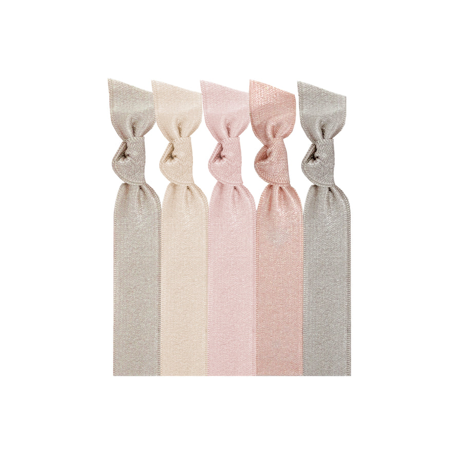 Buy EMI JAY Knotted Hair Ties 5-Pack in SEA SHELL | SASOM