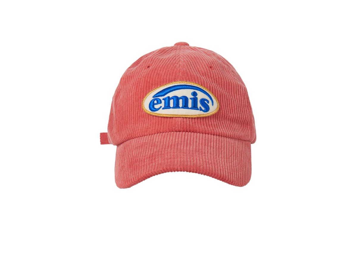 Buy Emis Corduroy Wappen Ball Cap Coral Red | SASOM