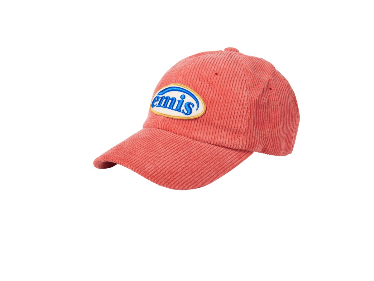 Buy Emis Corduroy Wappen Ball Cap Coral Red | SASOM