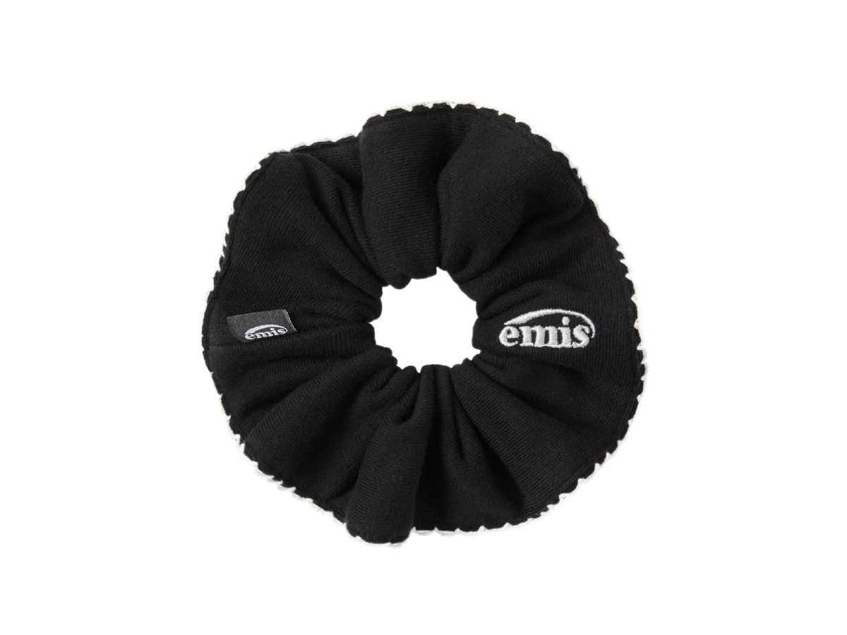 Buy Emis Jersey Shirring Stitch Scrunchie Black | SASOM