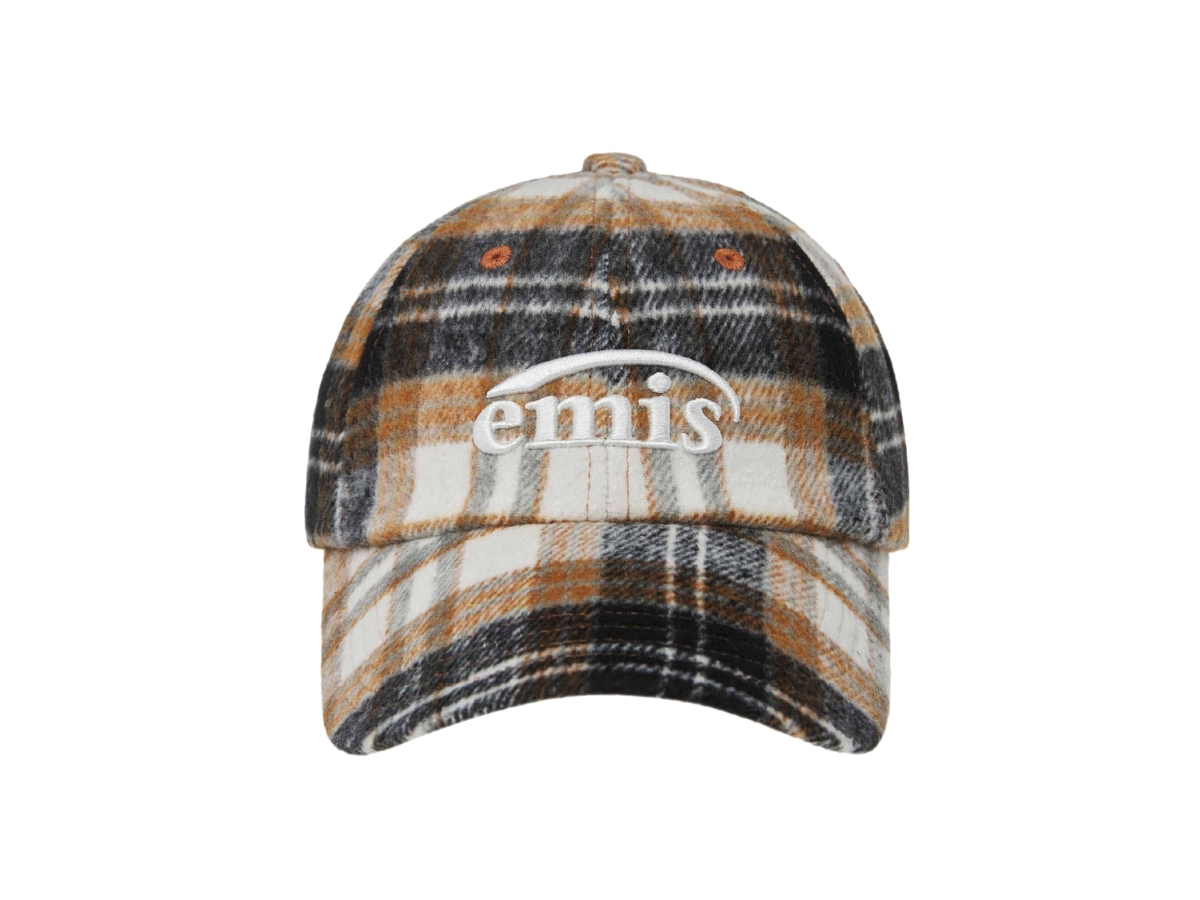 Buy Emis Multi Color Check Ball Cap Orange | SASOM