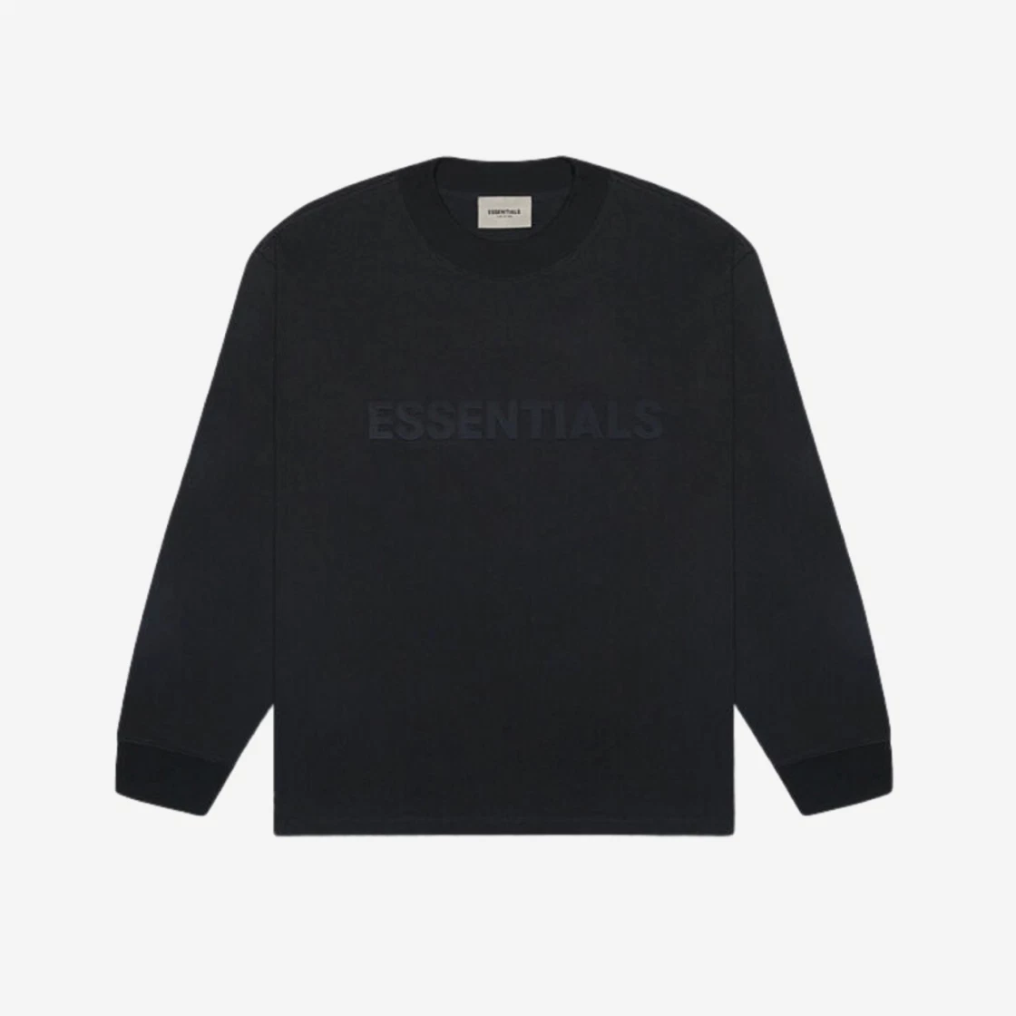 Essentials 3D Silicon Applique Boxy Long Sleeve T-Shirt Dark Slate ...