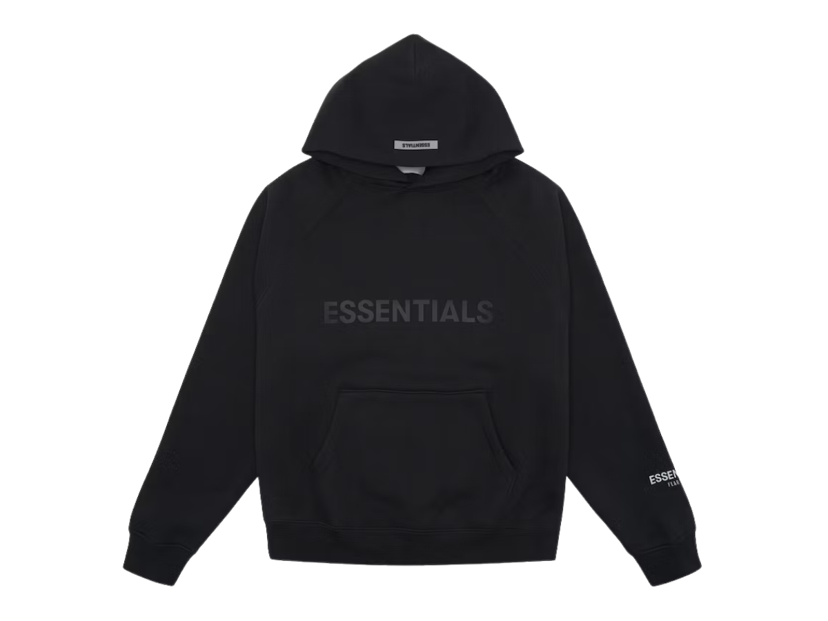 FEAR OF GOD ESSENTIALS 3D Silicon Applique Pullover Hoodie Dark Slate/Stretch Limo/Black