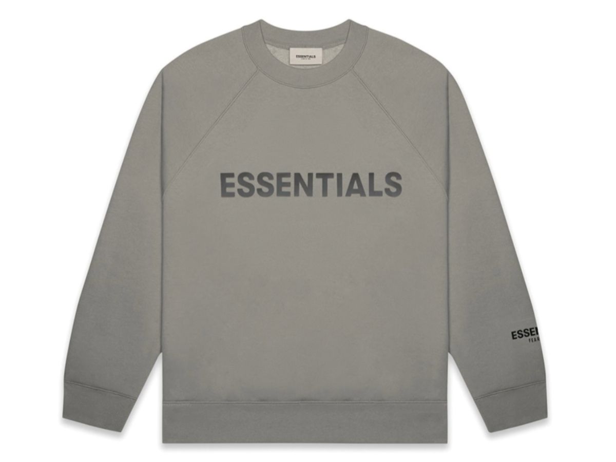 FEAR OF GOD ESSENTIALS Crewneck Applique Logo Cement (FW20)