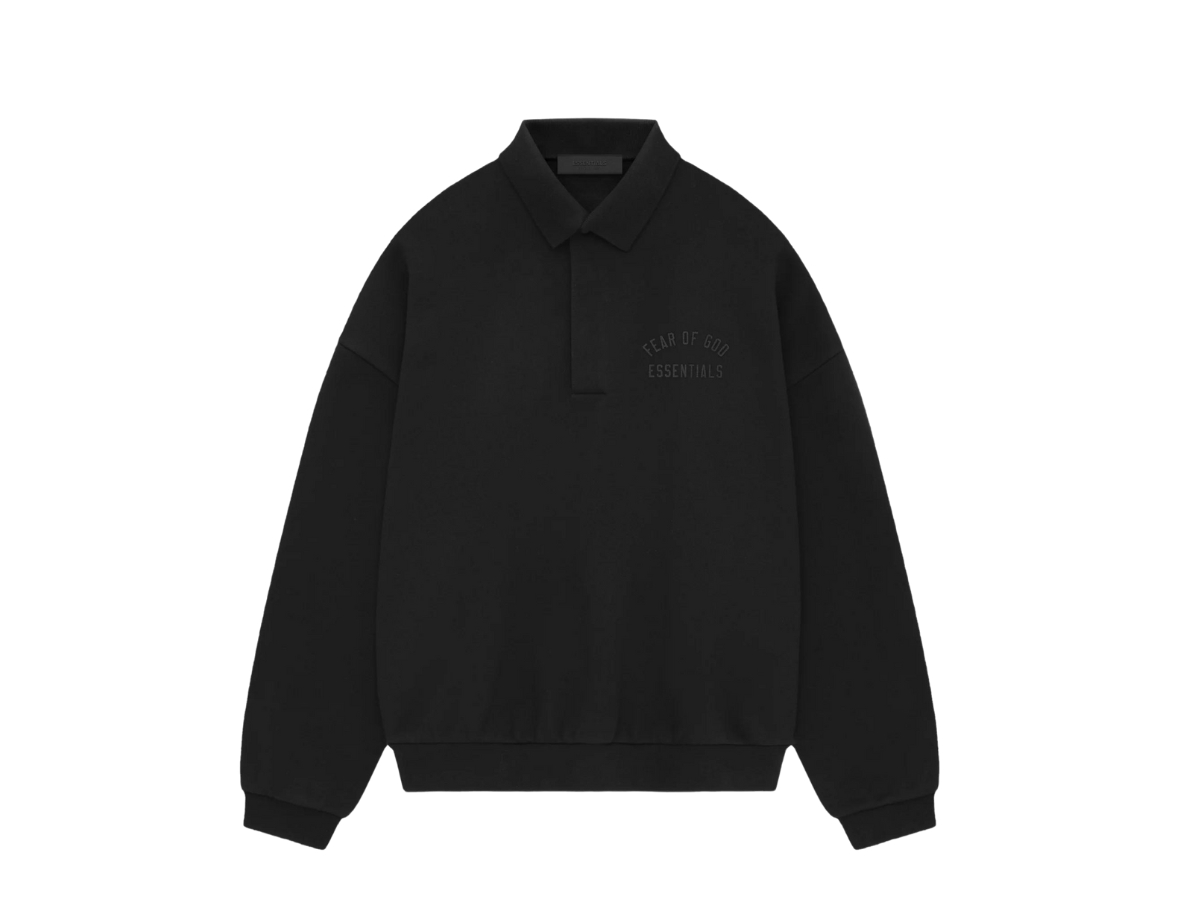 Buy Fear of God Essentials Fleece Polo Black (FW24) | SASOM