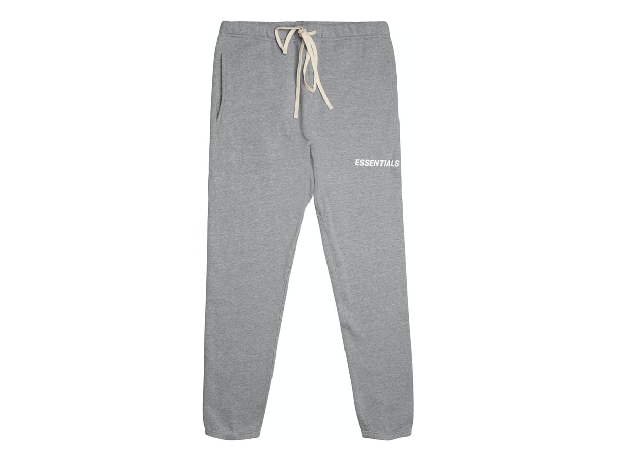 SASOM | เสื้อผ้า FEAR OF GOD Essentials Graphic Sweatpants Grey/White ...