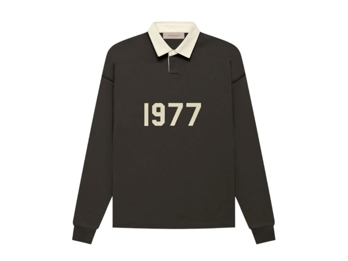 Fear of God Essentials Henley Rugby Off Black | ของแท้