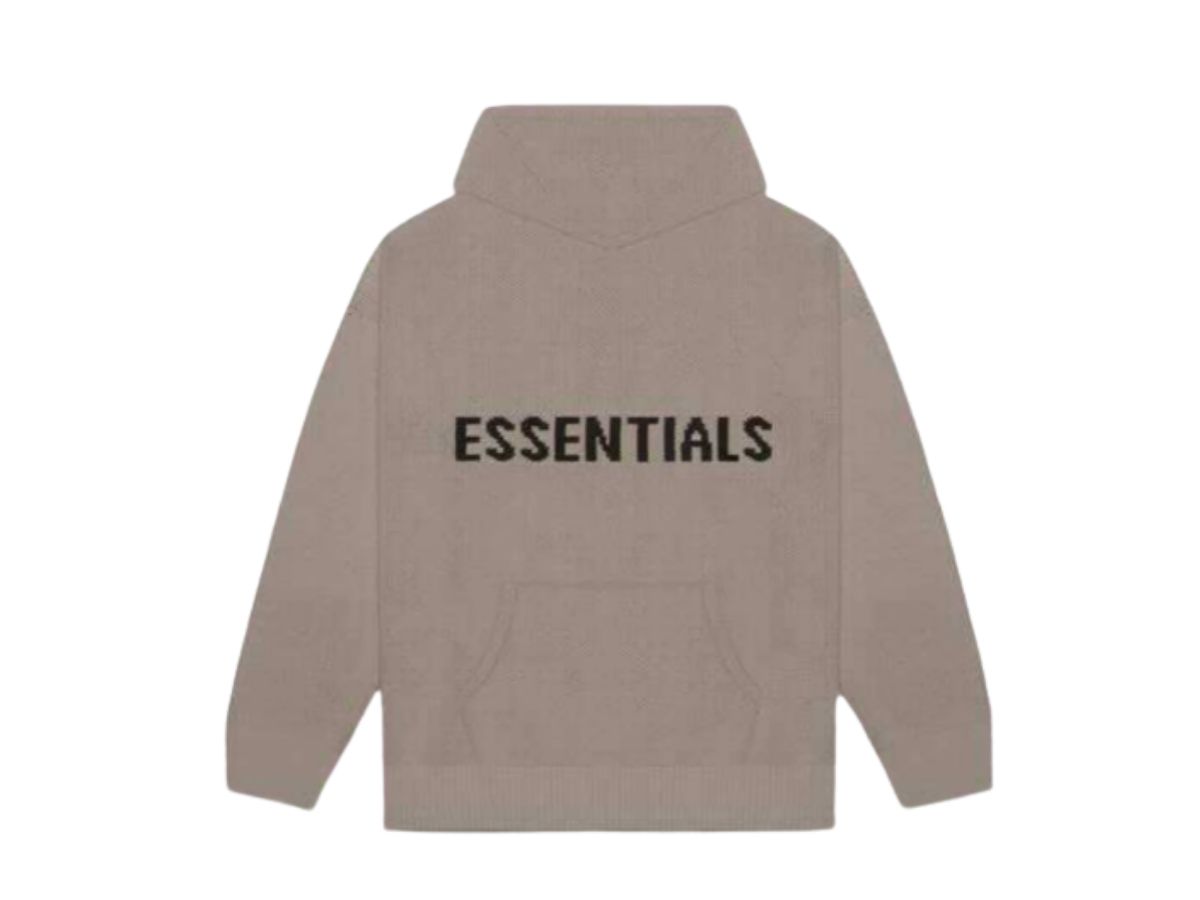 Buy FEAR OF GOD ESSENTIALS Knit Hoodie Taupe | SASOM