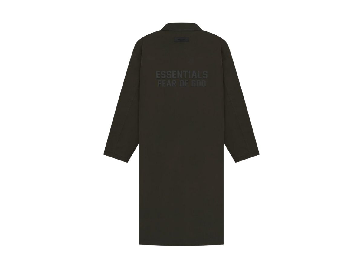 SASOM | เสื้อผ้า Fear of God Essentials Long Coat Off-Black (SS23) เช็ค ...