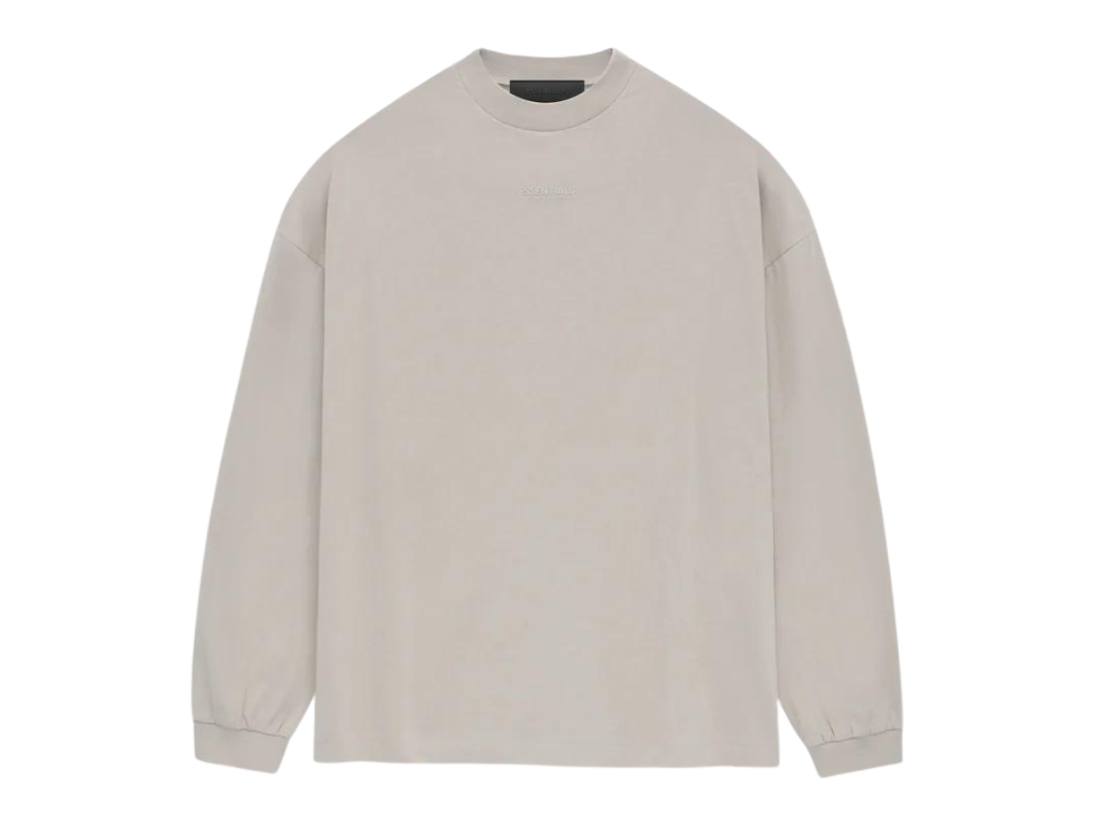 SASOM | apparel Fear of God Essentials LS Tee Silver Cloud (FW23) Check ...