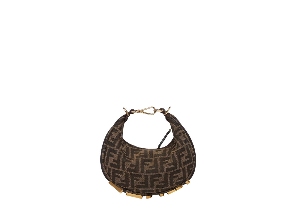 Fendi Fendigraphy Mini Bag In FF Jacquard Fabric With Gold-Finish ...