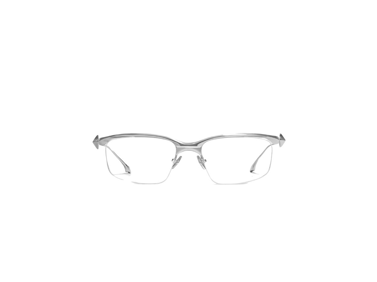 Gentle Monster Kro 02 Glasses In Silver Metal Frame With Clear Lenses