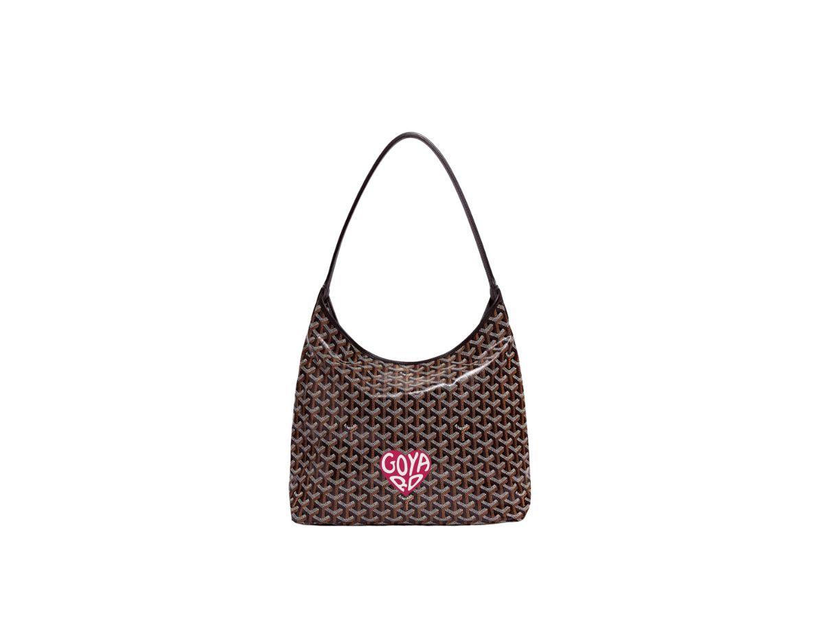 Goyard Bohème Hobo Bag In Goyardine Canvas & Chevroches Calfskin Black ...