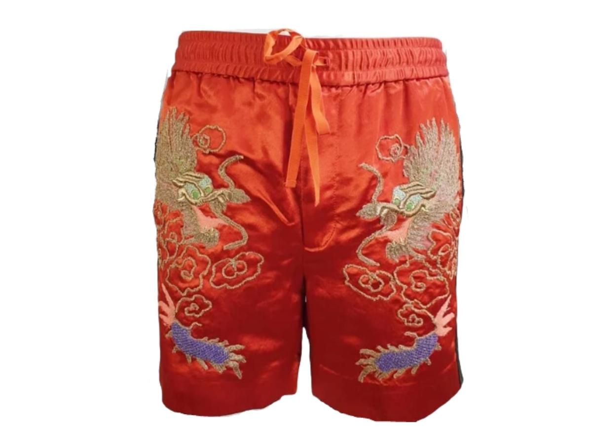 SASOM | เสื้อผ้า Gucci Dragon Shorts Red เช็คราคาล่าสุด
