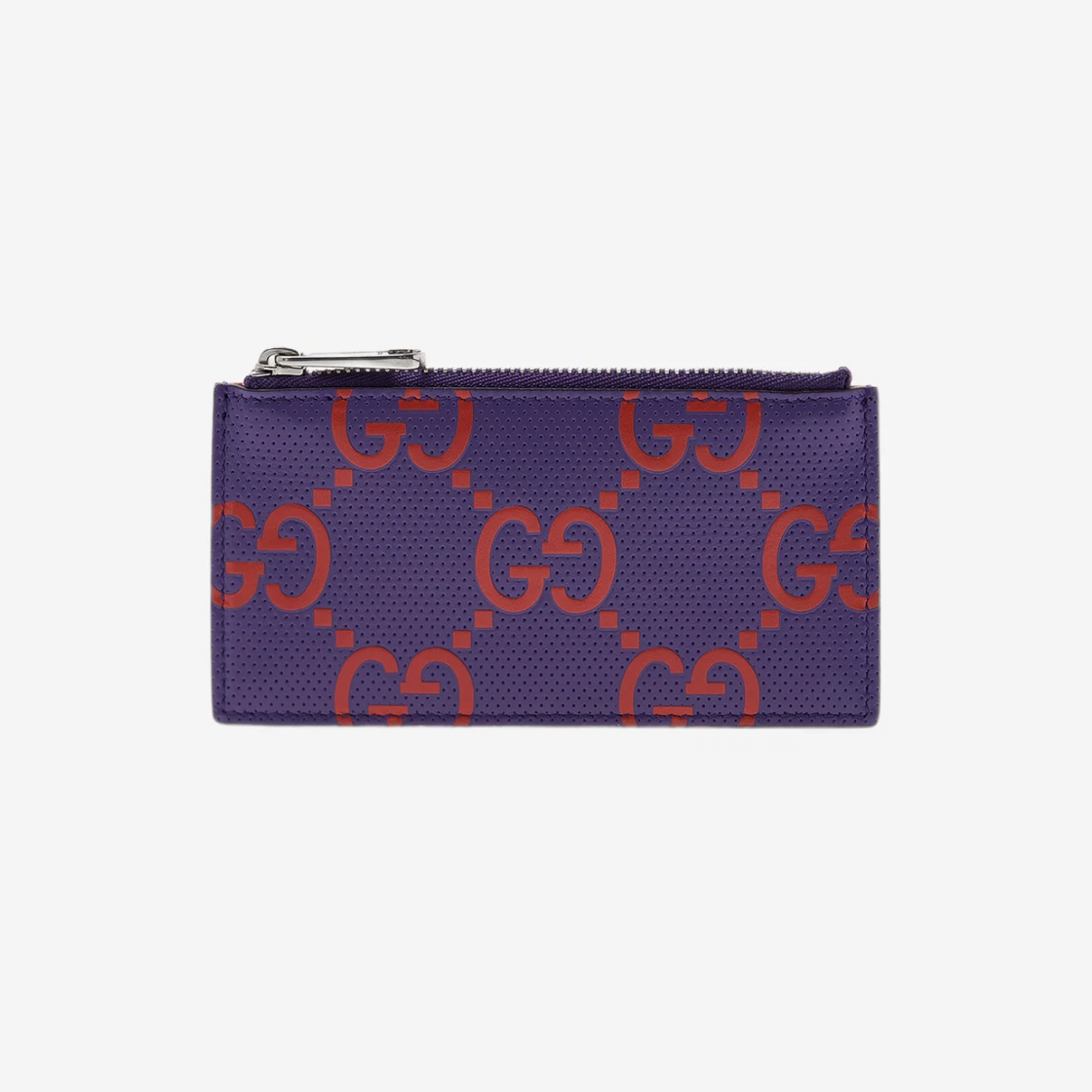 SASOM | bags Gucci GG embossed Zip Card Case Purple Orange Check the ...