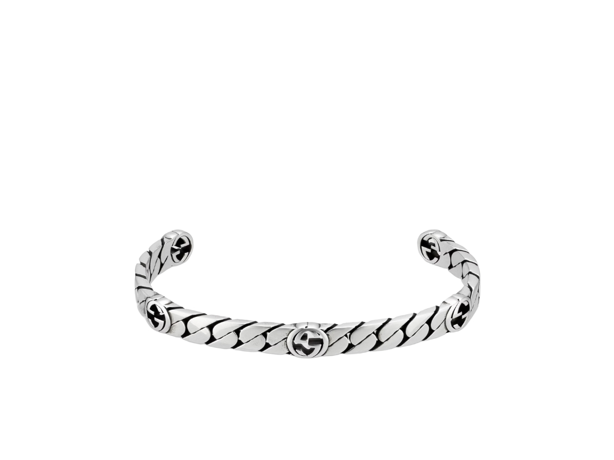 Gucci Interlocking G Bracelet In Chain Pattern 925 Sterling Silver