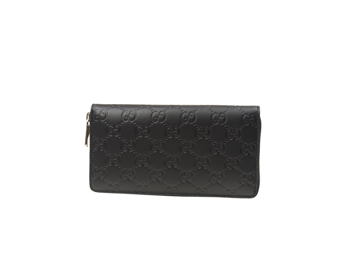 SASOM | bags Gucci Signature Zipped Long Wallet In Calfskin Leather ...