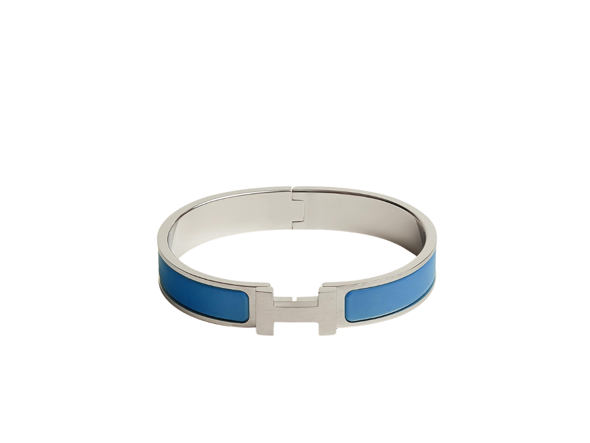 Hermes Clic HH Bracelet In Matte Enamel With Brushed Palladium-Plated ...