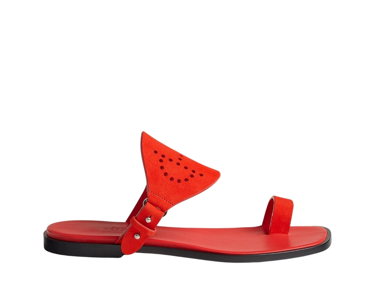 Hermes Hera Sandal In Calfskin With Perforations Inspired By The Iconic ...