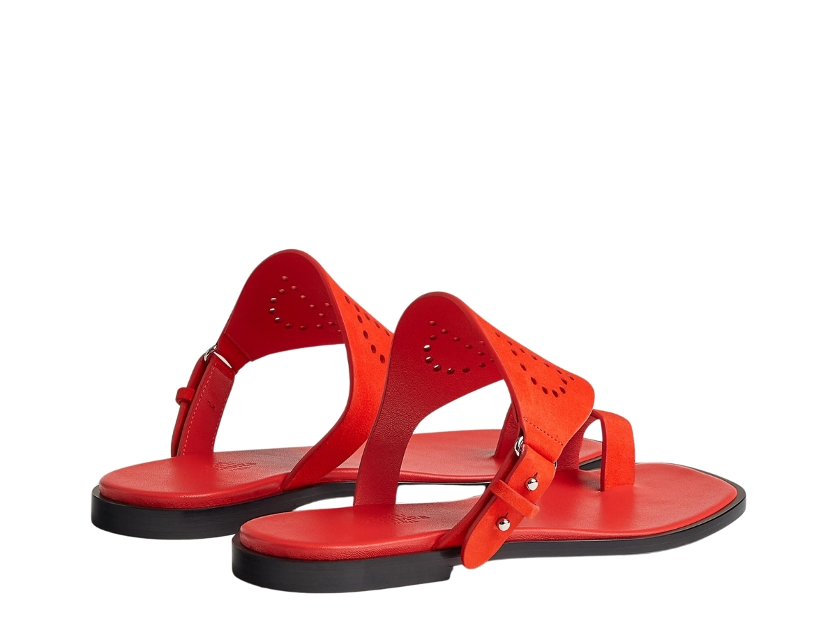 Hermes Hera Sandal In Calfskin With Perforations Inspired By The Iconic ...