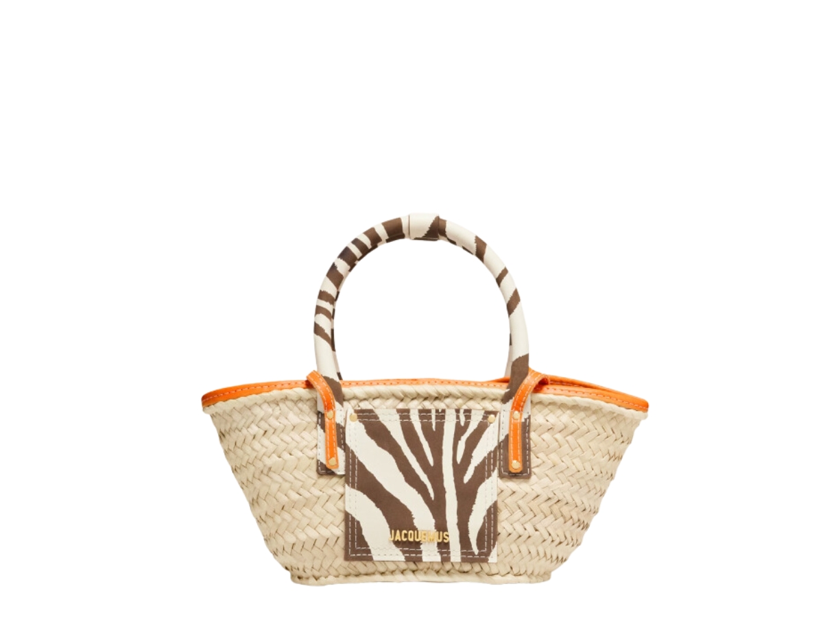 Jacquemus Le Petit Panier Soli Mini Beach Basket Bag In Palm Leaf And ...