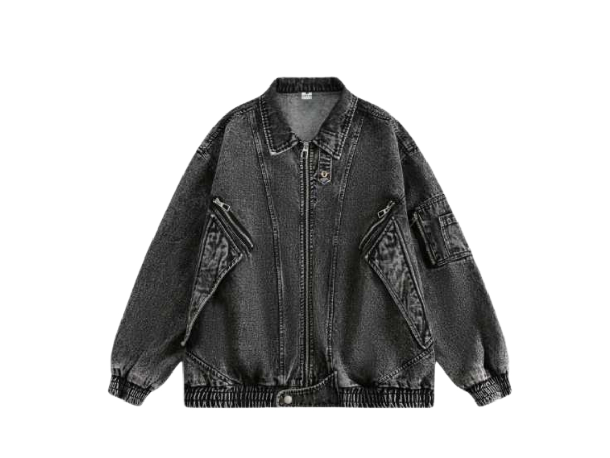 SASOM | apparel (พร้อมส่ง) Jeera168 Black Smog Denim Jacket Check the ...