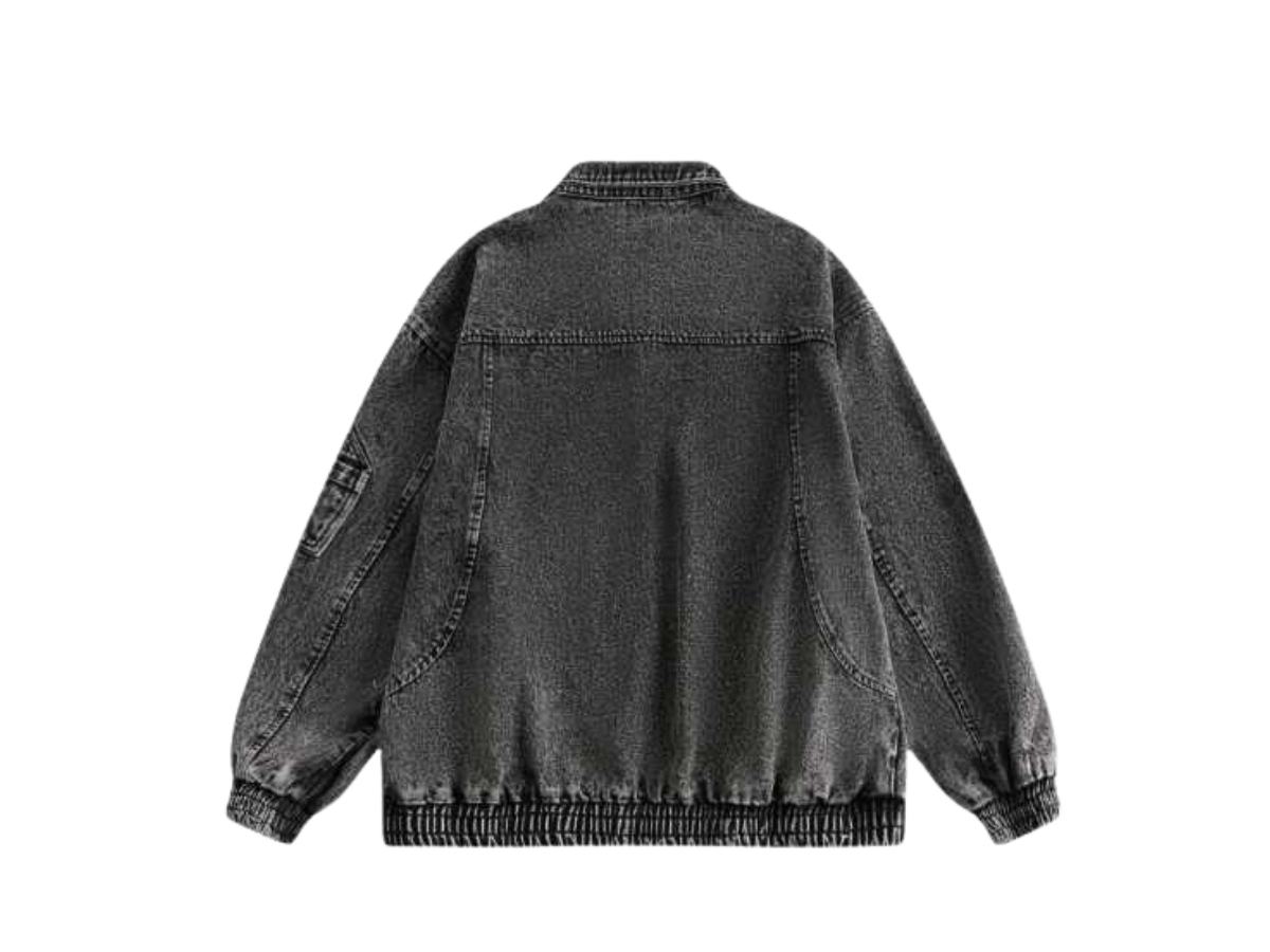 SASOM | apparel (พร้อมส่ง) Jeera168 Black Smog Denim Jacket Check the ...
