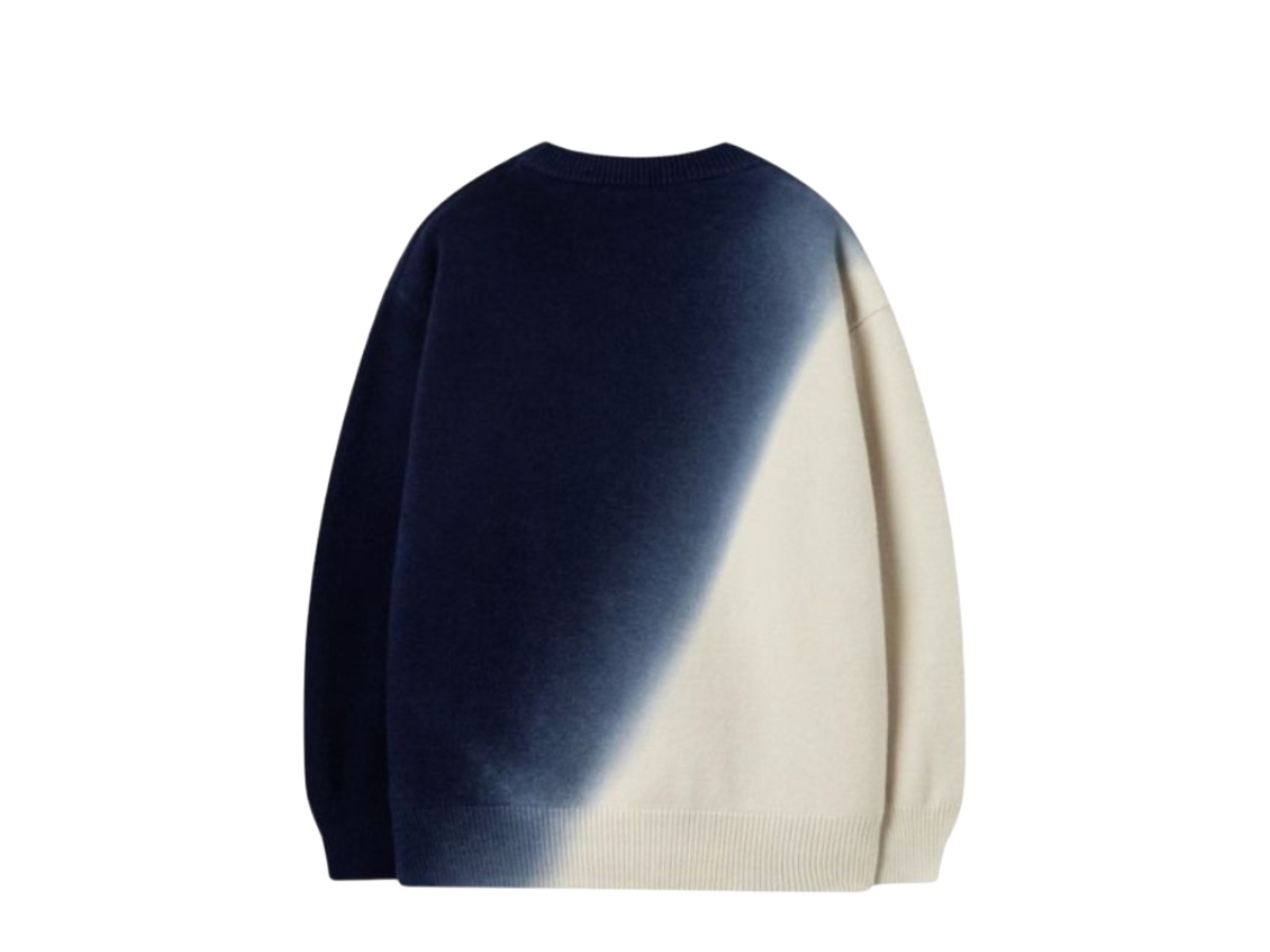 Buy Jeera 168 Blue Gradient color diagonal sweater | SASOM