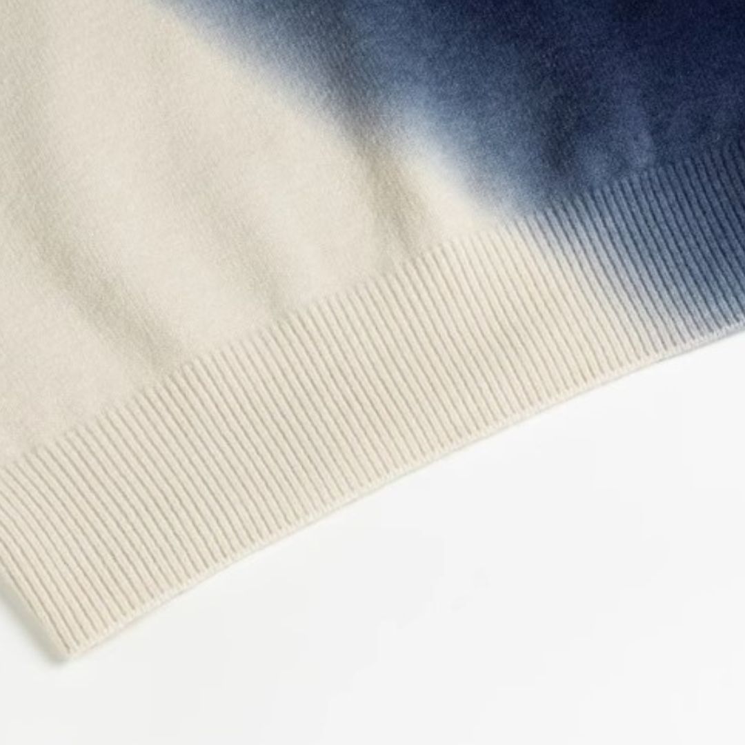 Buy Jeera 168 Blue Gradient color diagonal sweater | SASOM