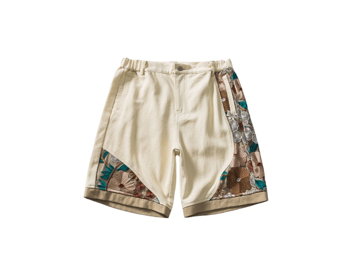 Buy Jeera 168 Floral Embroidered Short Pants | SASOM