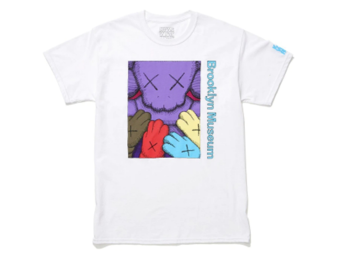 SASOM | apparel Kaws Brooklyn Museum URGE T-shirt White/Purple Check ...