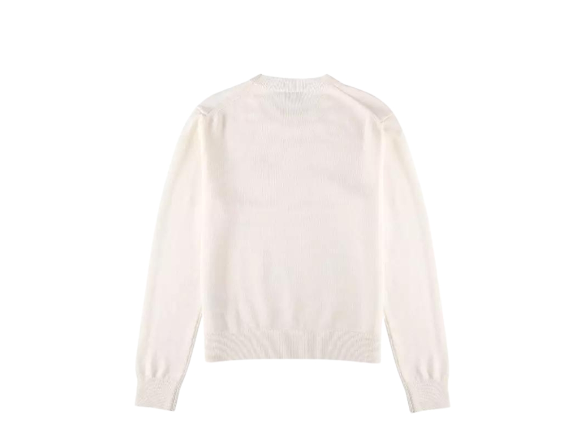 Kenzo Tiger Head Embroidery Pullover Sweater Off White 21SS