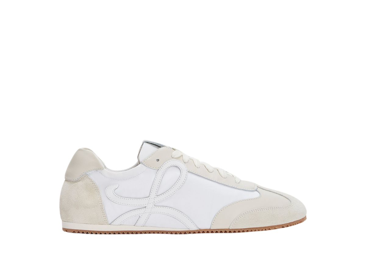 Loewe Ballet Runner In Nylon And Leather White-Off-white
