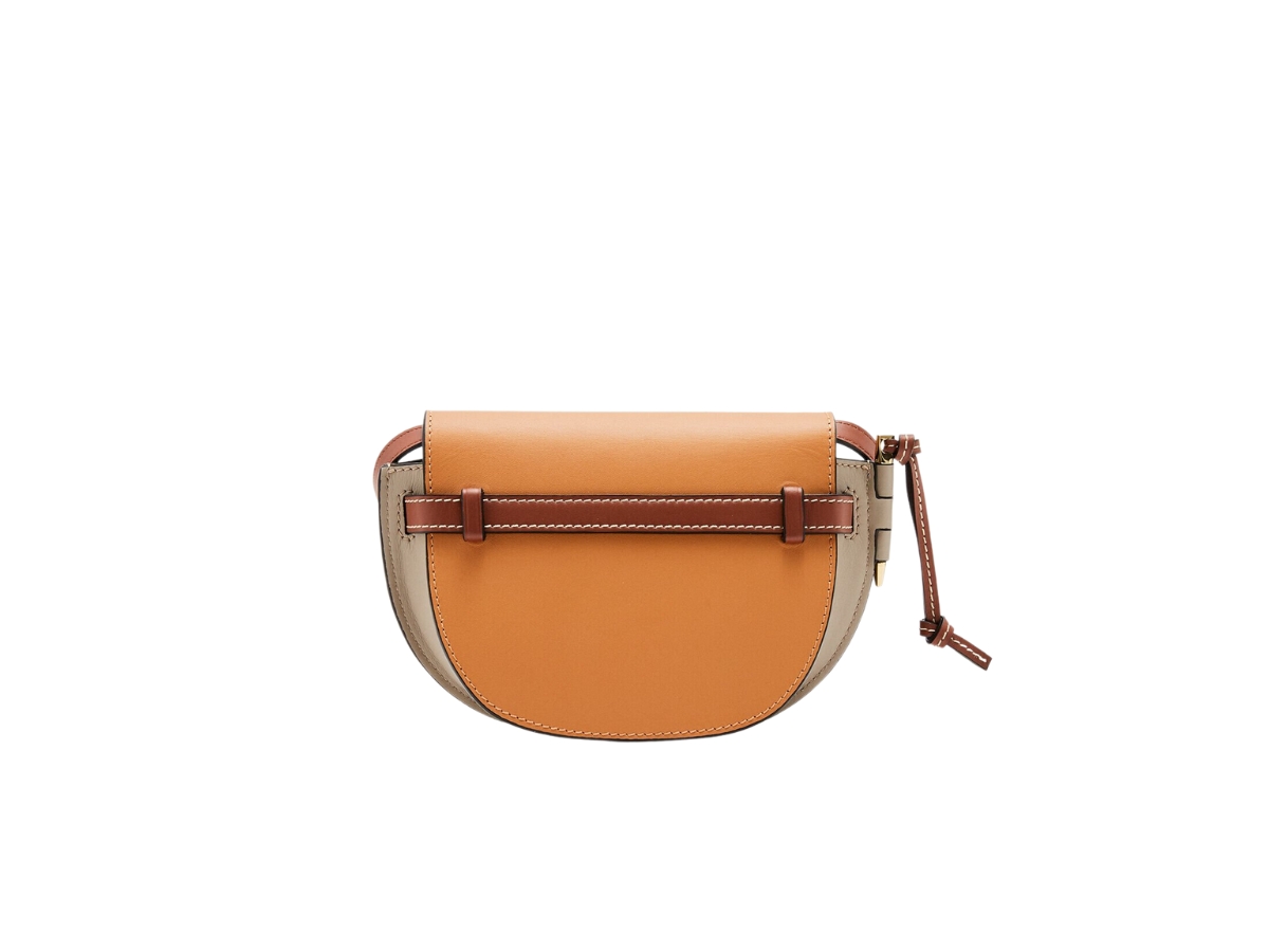 Loewe Mini Gate Dual Bag In Soft Calfskin With Gold Metallic Colour ...