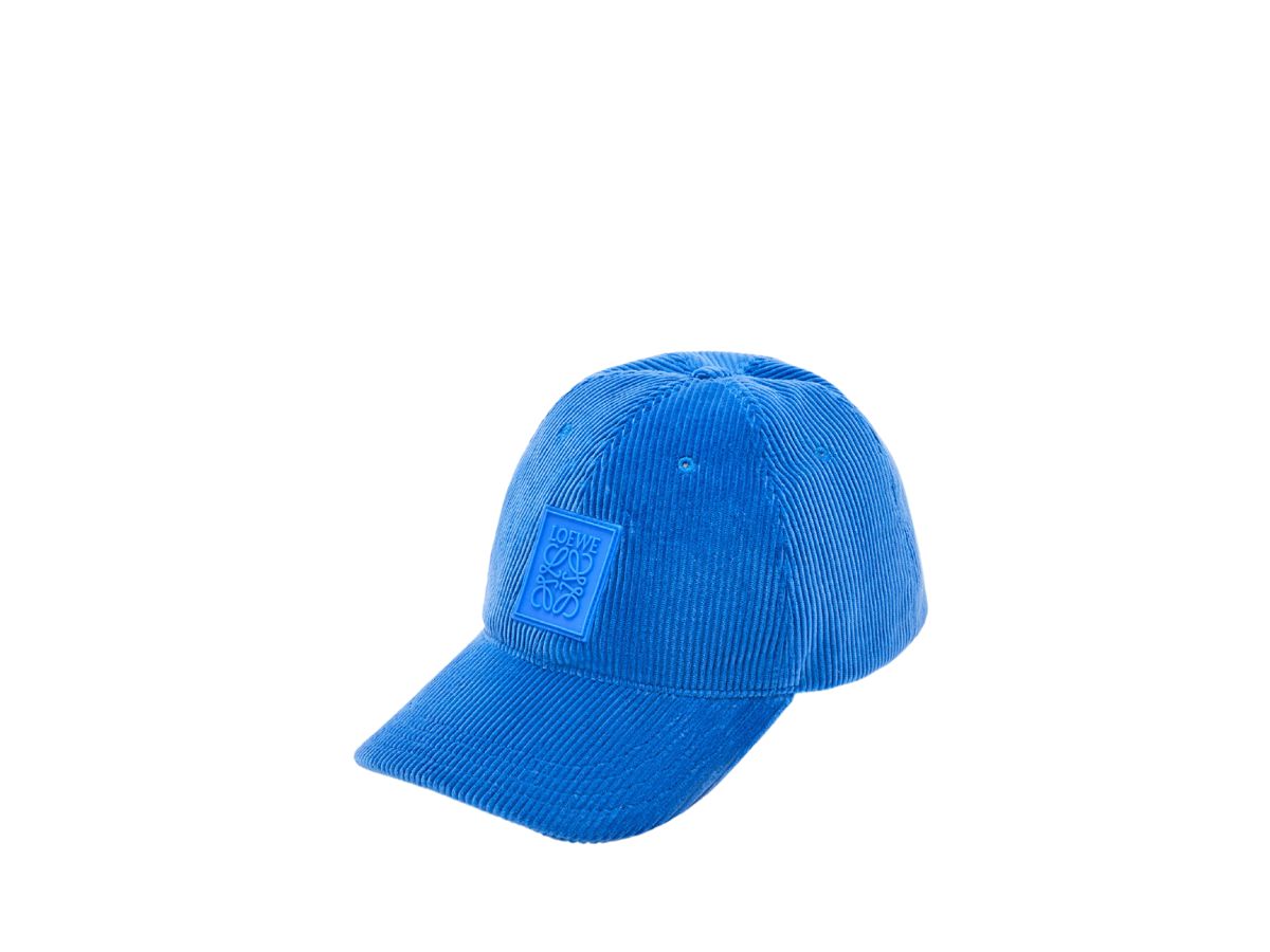 Buy Loewe Patch Cap In Corduroy Seaside Blue | SASOM