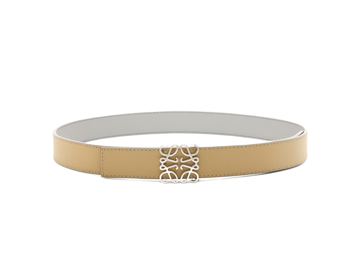 Loewe Reversible Anagram Belt 28MM In Smooth Calfskin With Palladium ...