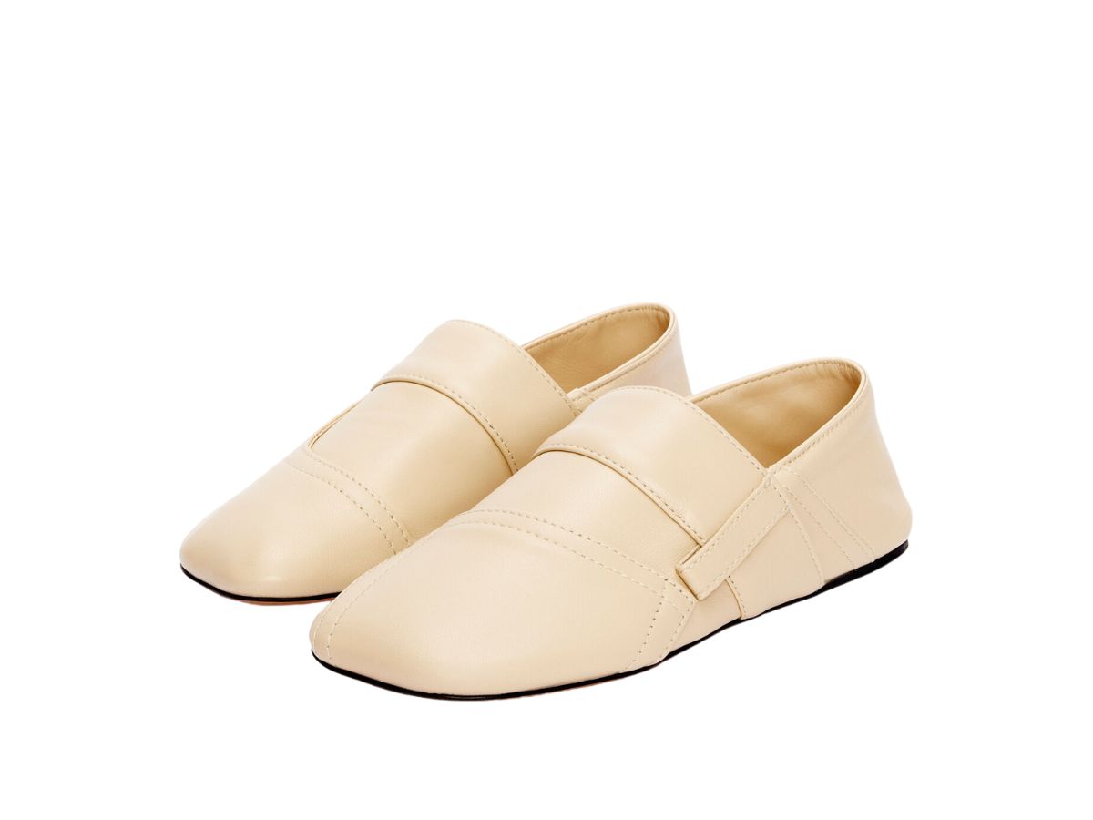 Loewe Toy Panta Slipper In Lambskin Oat Milk (W)