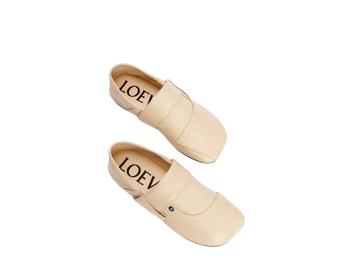 Loewe Toy Panta Slipper In Lambskin Oat Milk (W)