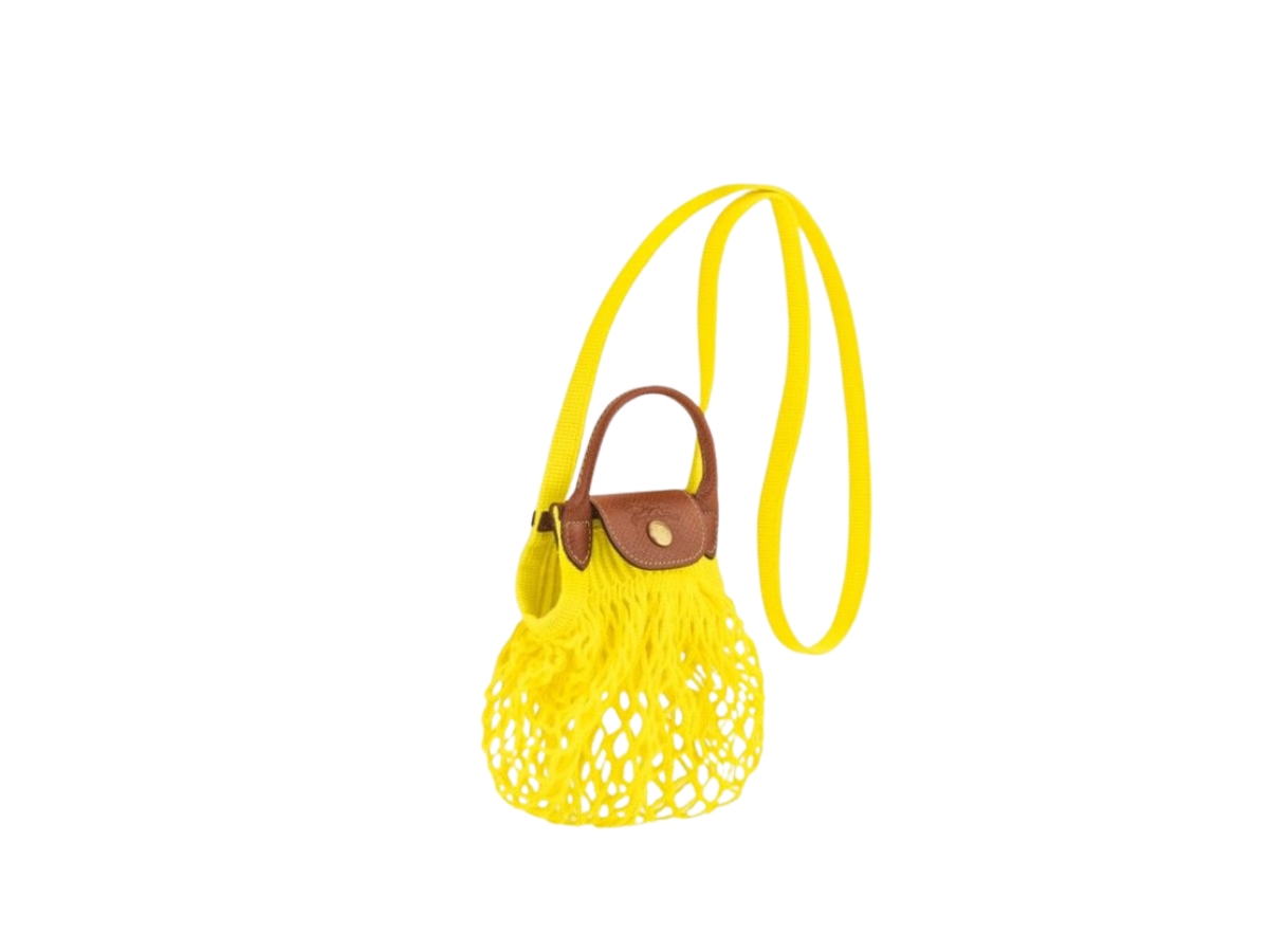 Longchamp Le Pliage Filet Crossbody Bag XS Yellow | ของแท้