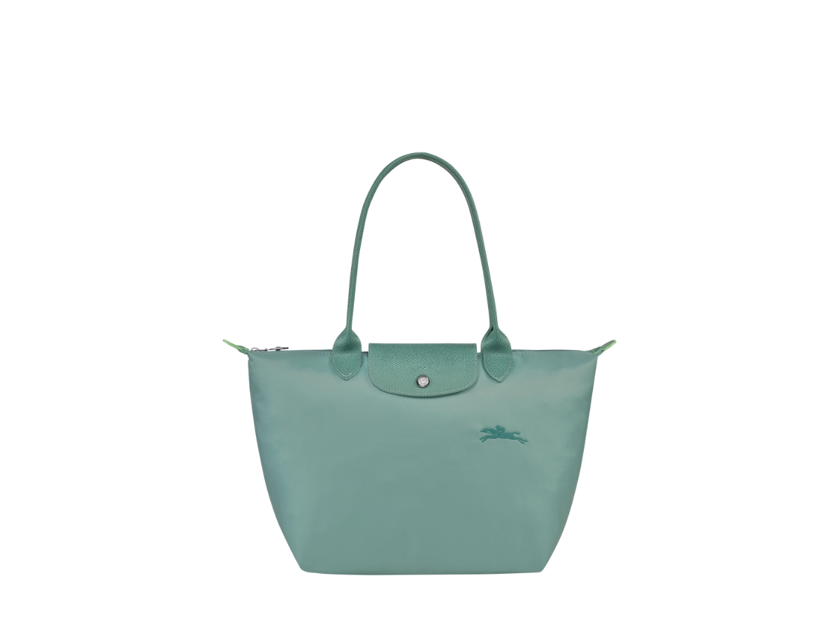 Longchamp Le Pliage Green M Tote Bag In Recycled Polyamide Canvas With ...