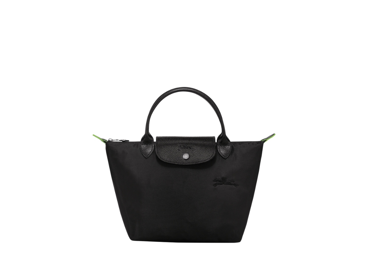 Longchamp Le Pliage Green S Handbag In Recycled Canvas With Silver ...