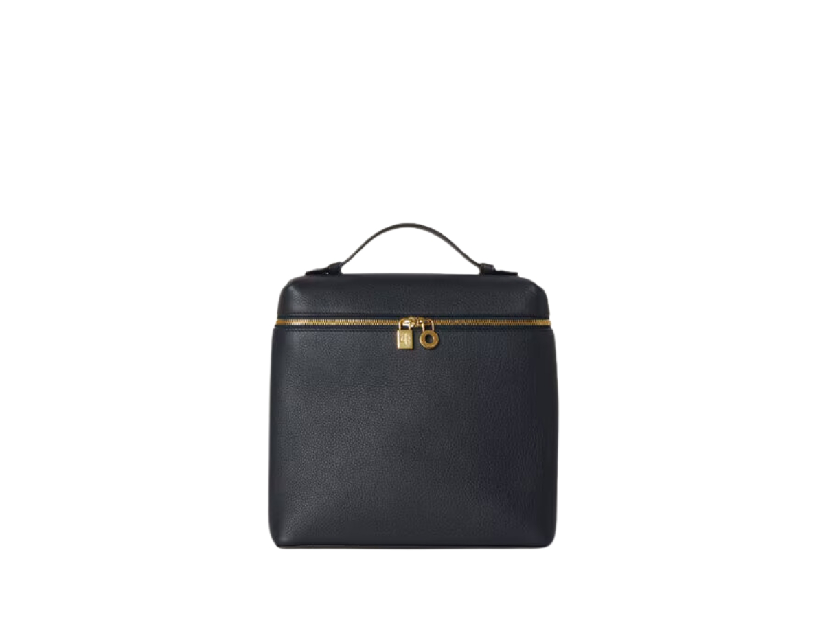Loro Piana Extra Pocket Backpack In Grained Calfskin With Golden Metal ...