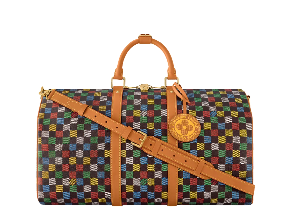 Louis Vuitton Keepall Bandoulière 50 In LV Vers Damier Ebene coated ...
