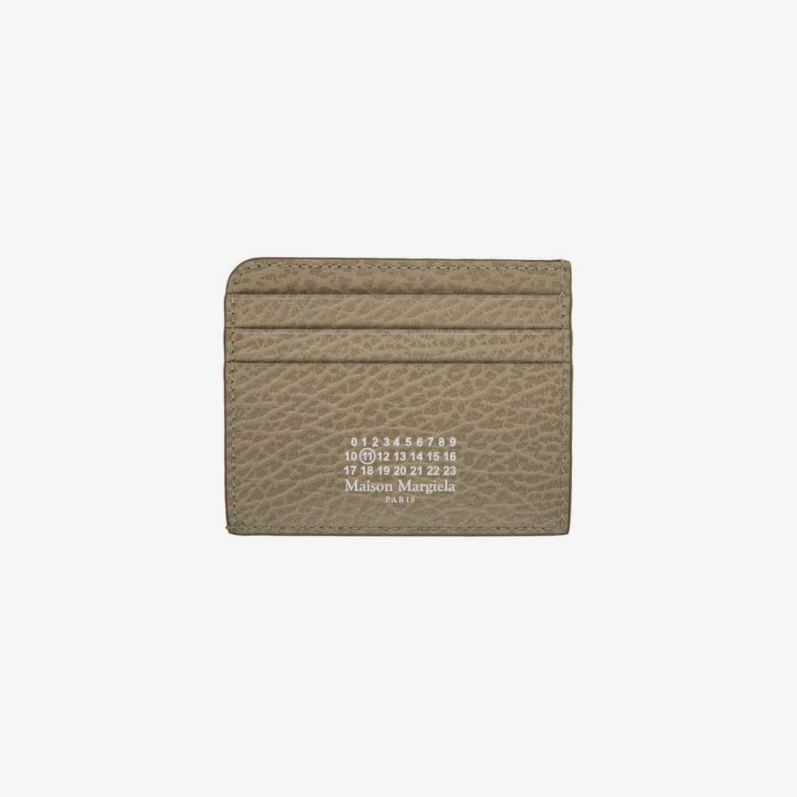 Maison Margiela Numbers Logo Grainy Leather Card Holder Bleach